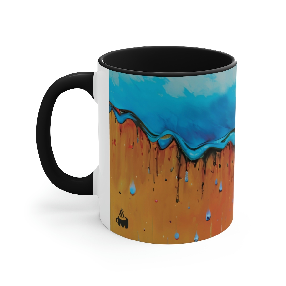 Ceramic Coffee Mug Original Abstract Art, Unique Artwork Coffee or Tea Mug - Java Drip - Makers ...